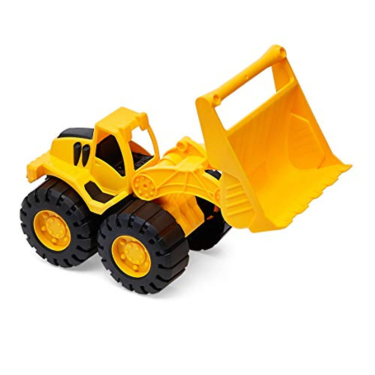 Amazon Basics Toy Construction Vehicle Set, Dump Truck and Bulldozer, Indoor/Outdoor, 10-Inch, Pack of 2, Yellow, 10.25" x 12" x 5.75"