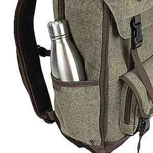 BONDKA - Canvas Laptop Backpack, Business Travel for Men Women, Great for College School Bookbag, Fits 15.6" Laptop and Notebook