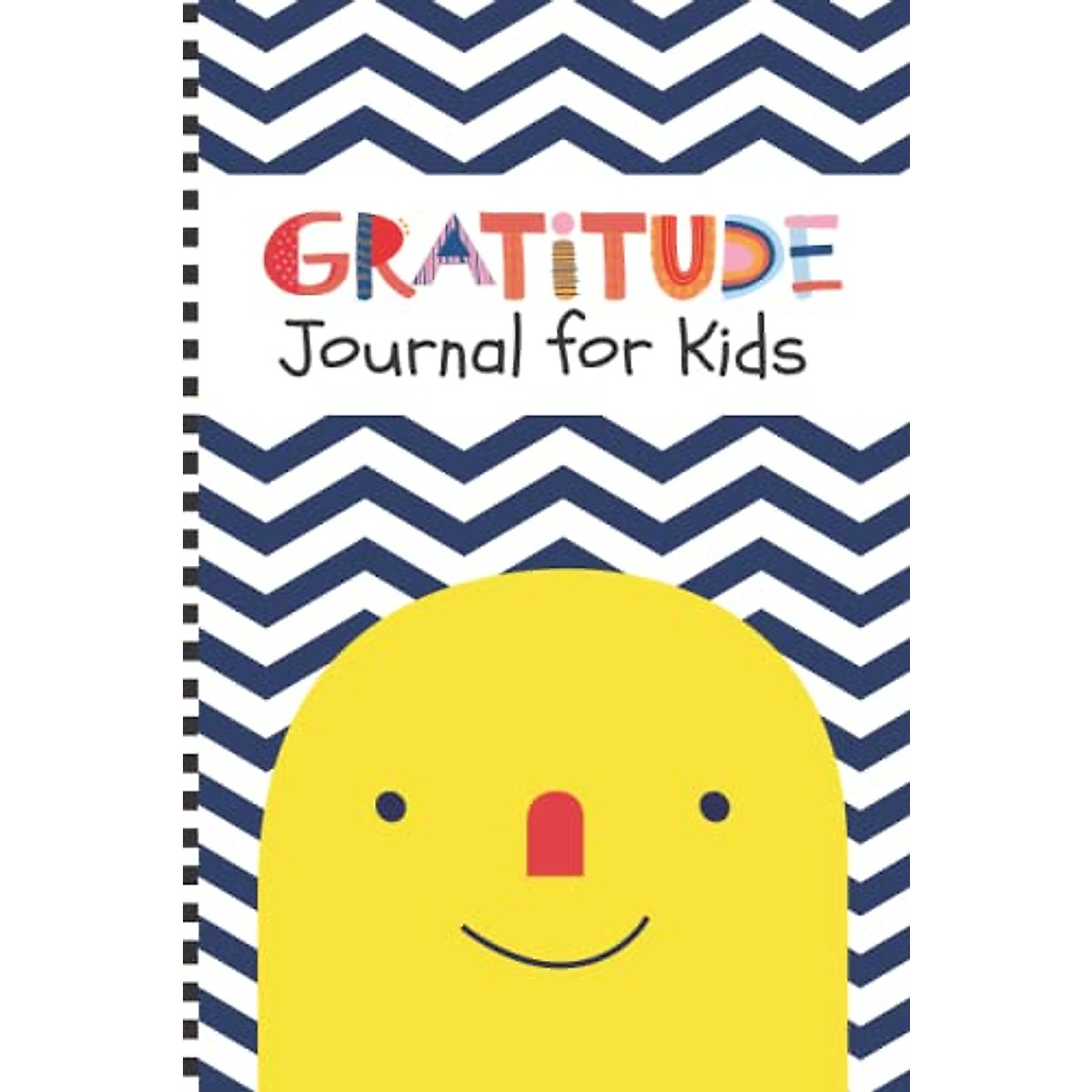 Gratitude Journal for Kids: Kids Journal with Writing Prompts, 120 Pages | Navy Blue Chevron Stripes