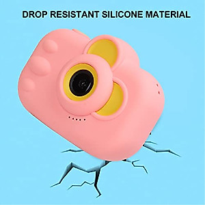 TYTOGE Kids Camera, 12MP Dual Front Rear Lens 1080P Children Digital Video Camera for Girl Boy(Pink)