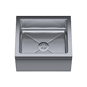 Stainless Steel Floor Mop Sink | 19" x 22" x 12" Sink | 304 Stainless Steel | NSF
