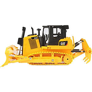 Diecast Masters RC Truck CAT D7E Track-Type Tractor | Fully Functional Radio Control Tractor Truck | 1:24 Scale Model Remote Control Caterpillar Trucks | CAT Yellow Diecast Model 25002