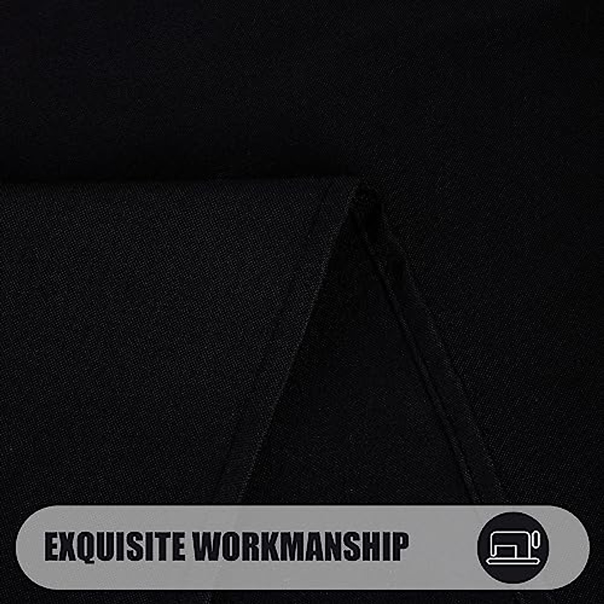 smiry Rectangle Table Cloth, Waterproof Stain Resistant Polyester Tablecloth, Decorative Washable Fabric Table Cover for Dining, Buffet, Parties and Outdoor, 60x84, Black