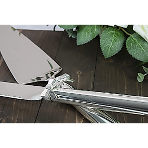 Kate Spade Bridal Grace Ave Personalized Wedding Cake Knife and Server Set, Custom Engraved Wedding Cake Cutting Set, Gifts and Accessories for Bride and Groom