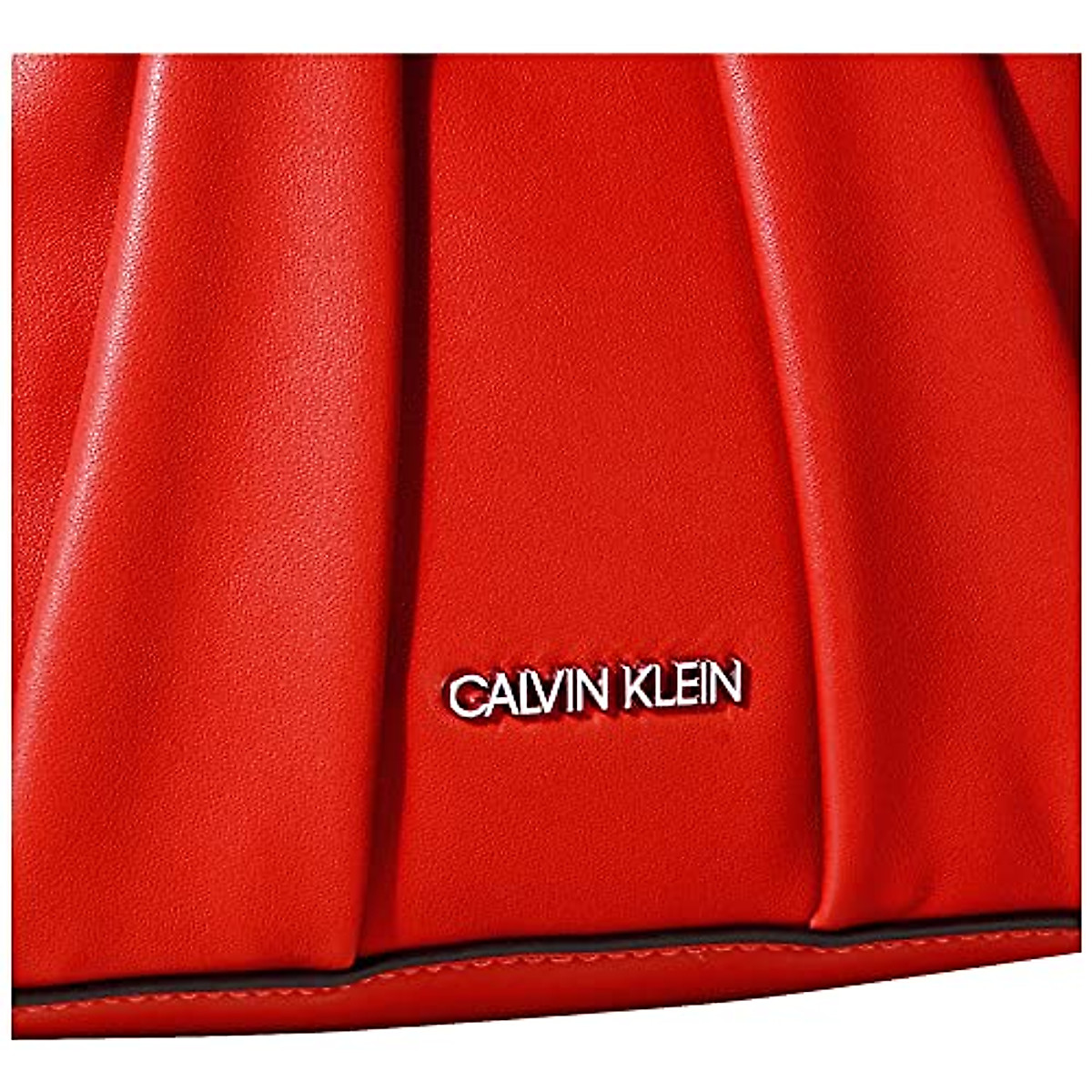Calvin Klein Myla Novelty Large Hobo Shoulder Bag, Crimson