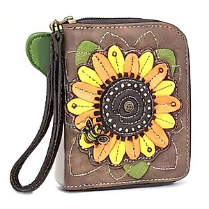 Chala Handbags Sunflower Zip-Around Wristlet Wallet
