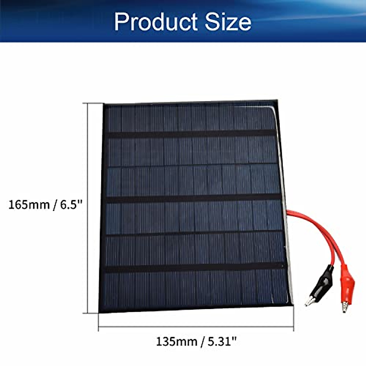 Heyiarbeit 18V 3.5W Polycrystalline Mini Solar Panel Module DIY for Light Toys Charger 165x135mm£¬1Pcs