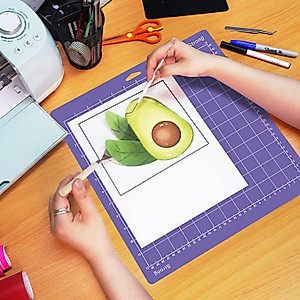 Gwybkq Cutting Mat for Cricut Maker 3/Maker/Explore 3/Air 2/Air/One 4 Pack 12x12 VarietyGrip Cut Pads Replacement Accessories Standard/Light/Strong Card Adhesive Sticky Cards for Crafts