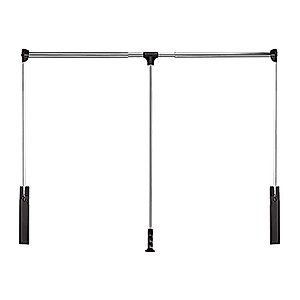 Large Wardrobe/Closet Lifter/Drop-Down Rail, Adjustable Width Hanger, Saving Space, Suitable for Wardrobe Width (110-160cm) (Size : 1150-1500mm)