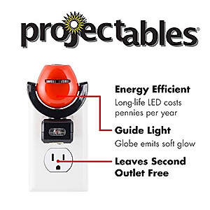 Projectables Pixar Cars LED Kids Night Light, Plug-In, Projector, Dusk-to-Dawn, Lightning McQueen, Mater, Holly, for Hallway, Bedroom, Nursery, Playroom, Gaming Room, 11740