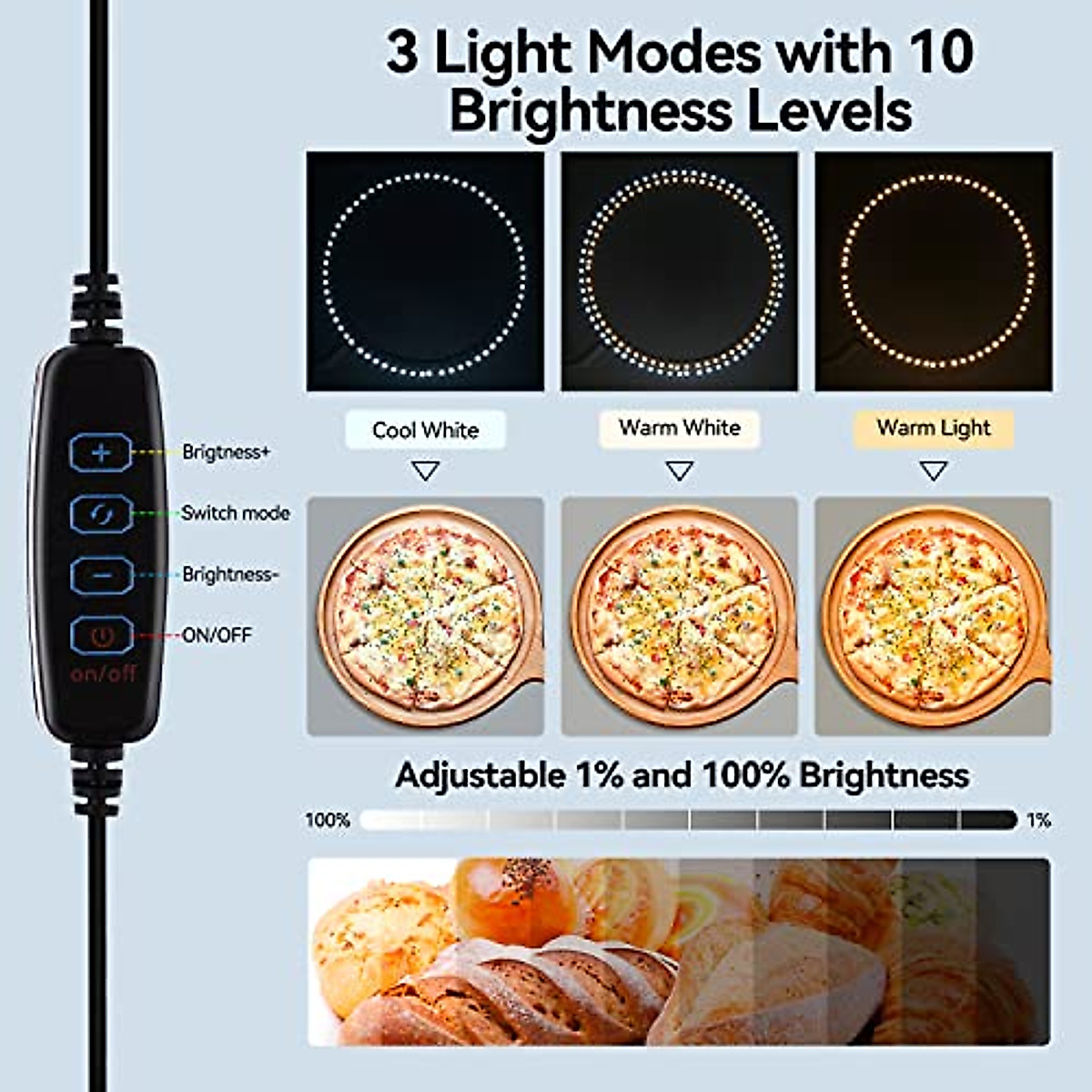Photo Studio Light Box, Takerers 16"x16"x16" Portable Professional 3200-6500k Dimmable Shooting Tent Kit with 160 LED & 6 Kinds of Double-Sided Color Backdrops for Product Photography