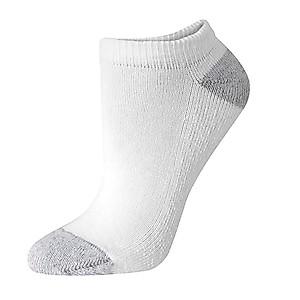 Hanes womens Plush Comfort Toe Seam No Show Socks, 6-pair Pack fashion liner socks, White, Shoe Size 5-9 US