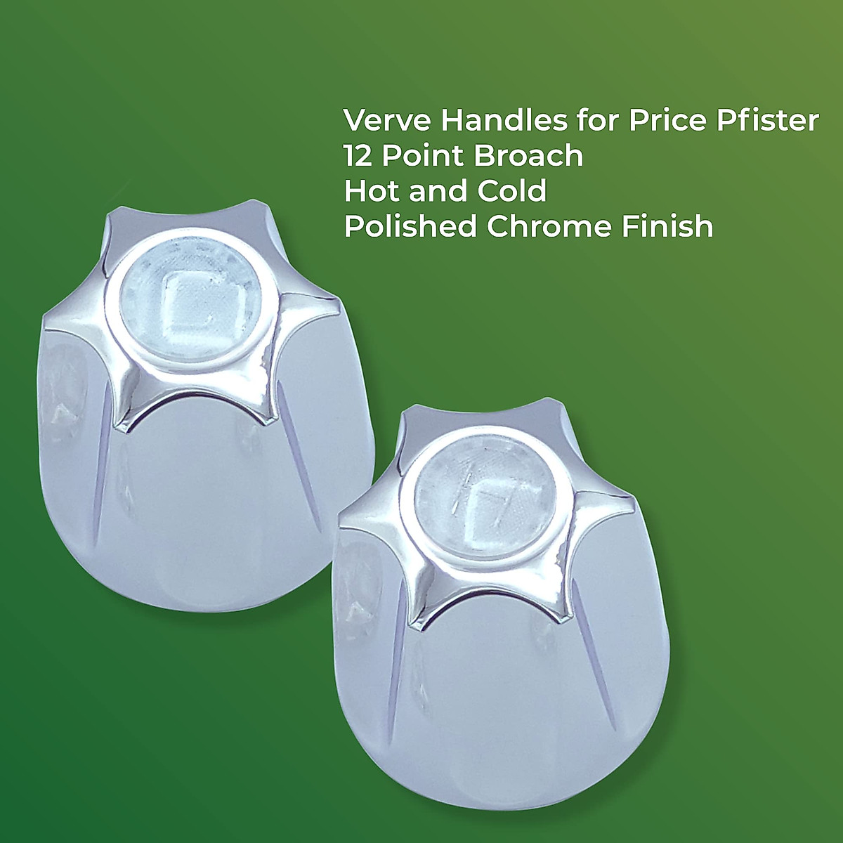 Complete Shower Repair Replacement Kit for Hot and Cold Shower Systems, 2 Hot and Cold Valves, For Remodeling Verve Handles, Easy Installation, Durable Construction, Polished Chrome