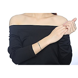 HUANIAN Personalized Custom Engraving Plain Stainless Steel ID Bracelets, Name Plate Identity Bracelet