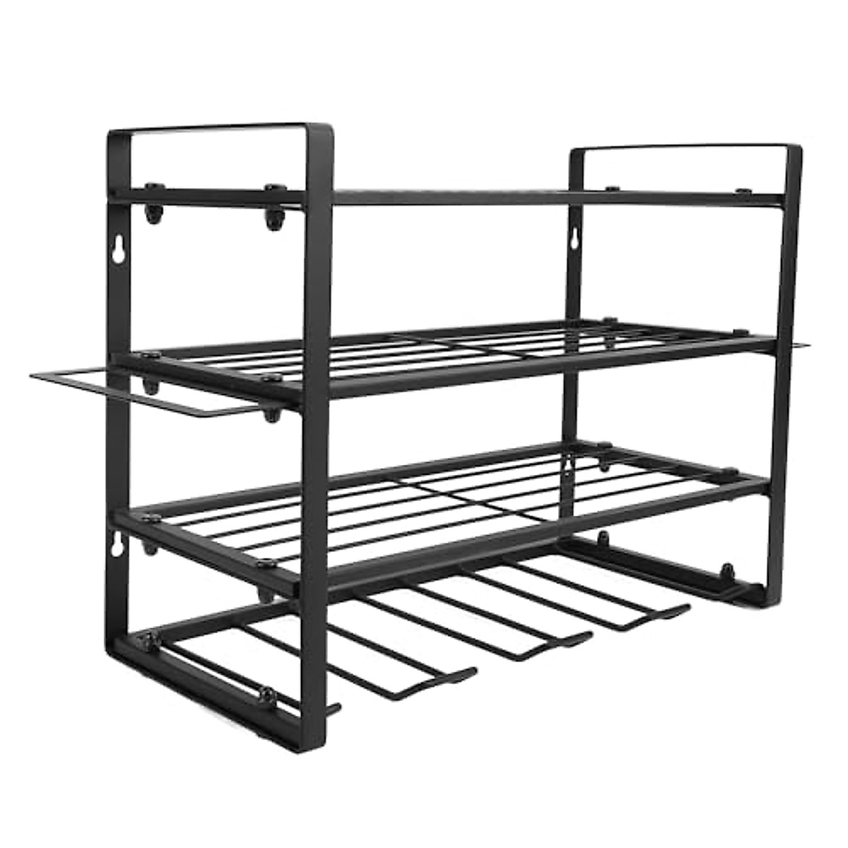 Ymiko Power Tool Organizer Heavy Duty 4 Layer Wall Mount Garage Drill Storage Metal Stand