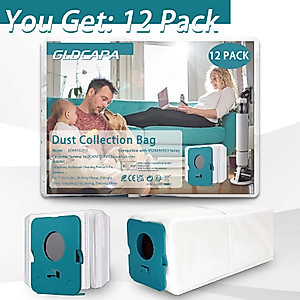 12 Pack VCA-ADB953 Dust Bag for Samsung BESPOKE Jet Cordless Stick Vacuum Cleaner, GLDCAPA 2.5L Large Capacity Automatic Dust Collection Bag for All In One Clean Station