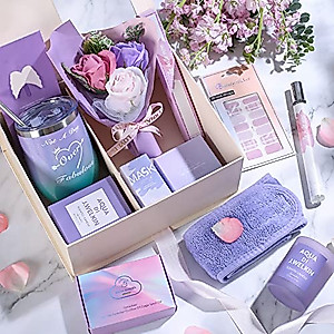 AYGXU Birthday Gifts for women,graduation gifts,Gift basket for women, Gifts for Her Girlfriend Mom,Bridesmaid gifts, Wine Tumbler gift set, Relaxing Spa Gift Box Basket, Care Package gift set.