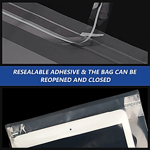 iMailer - 200 Count - 9" x 12" Clear Plastic Poly Bags with Suffocation Warning Self Seal for A4, Documents, Clothing, Shipping, Packaging - Resealable Adhesive, Not Strong