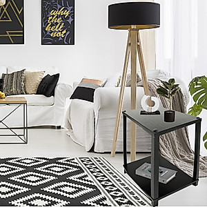 NO MORE TAG End Table, Side Table, Bedside Table, Nightstand for Living Room, Bathroom, Office, Narrow End Table, Small Side Table,