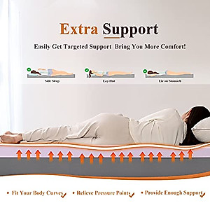 NeuType 3 Inch Memory Foam Mattress Topper Queen Size Mattress Topper Soothing Lavender Infused Cooling Gel Infused Bed Topper CertiPUR-US Certified, Foam Mattress Pad for Pressure-Relieving