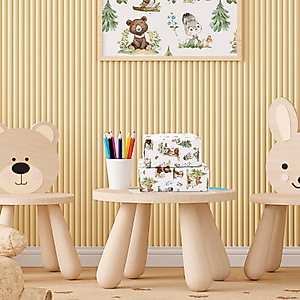 JarThenaAMCS 6 Sheets Woodland Animal Wrapping Paper -Not Roll- Watercolor Forest Jungle Animal Gift Wrap Paper Folded Flat DIY Art Craft Paper for Party Packaging, 39.4 x 27.6 Inch