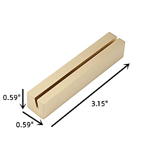 HNGSON Rectangular Name Place Card Holders Brass Table Number Stand Card Holder 80mm Length,for Menu,Acrylic Sign,Wedding,Party