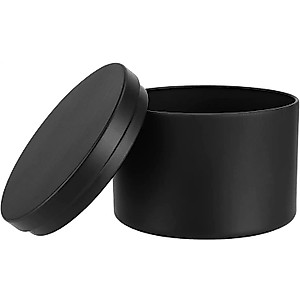 SONVIIBOX 24 Pack 8 oz Candle Tins,All Black Candle tins for Making Candles Bulk,8oz Candle Jars,Tin Jars for Candle Making,Candle Jars (Black, 8OZ)