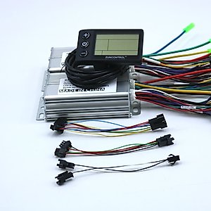 Electric Bicycle Accessories Dual drive 36V/48V/60V 350W BLDC Electric scooter controller E-bike 2 pcs brushless speed driver and 1Pcs LCD Display one set (Size : 36V Set)