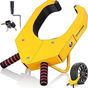 Tevlaphee Wheel Lock - Car Boot Anti-Theft Trailers Wheel Clamp Lock Parking Boot for Cars, Trucks, SUVs, Campers