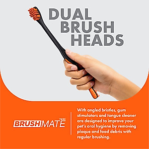 Dog Toothbrush and Bite Block Assistant (Protects Hand and Fingers) Combo Pack by Paw Ready for Puppies' Dogs and Cats Medium Size for use with Pets Between 15-85 lbs. (7-38.5 Kg).