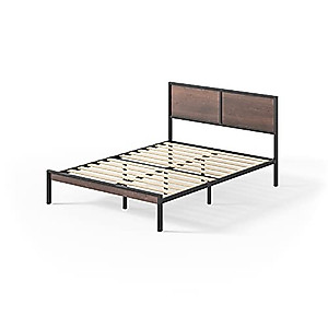 ZINUS Mory Metal Platform Bed Frame with Split Headboard / Wood Slat Support / No Box Spring Needed / Easy Assembly, Queen