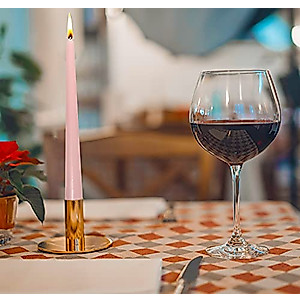 Hyoola Tall Taper Candles - 10 Inch Light Pink Unscented Dripless Taper Candles - 8 Hour Burn Time - 12 Pack