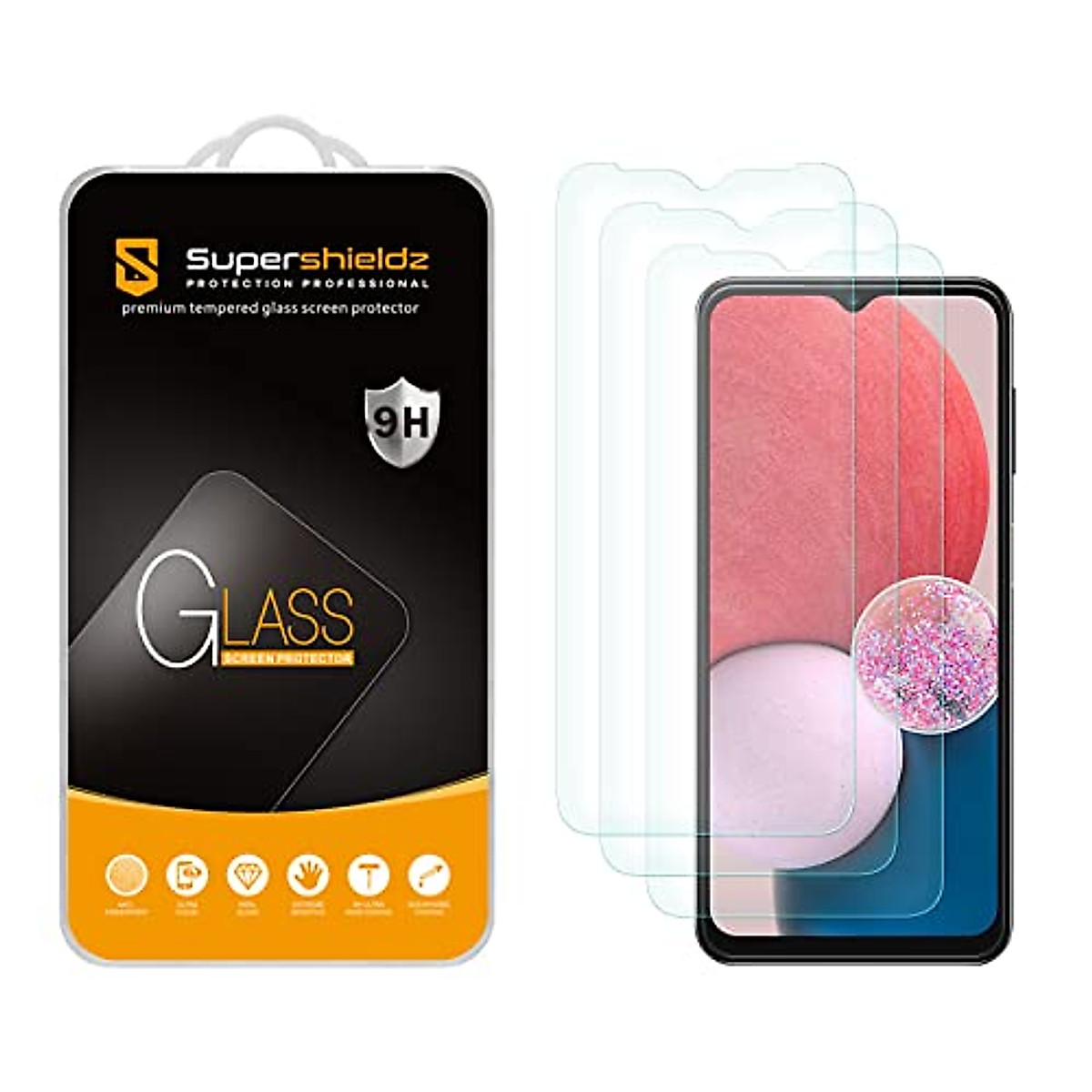 Supershieldz (3 Pack) Designed for Samsung Galaxy A14 5G Tempered Glass Screen Protector, Anti Scratch, Bubble Free