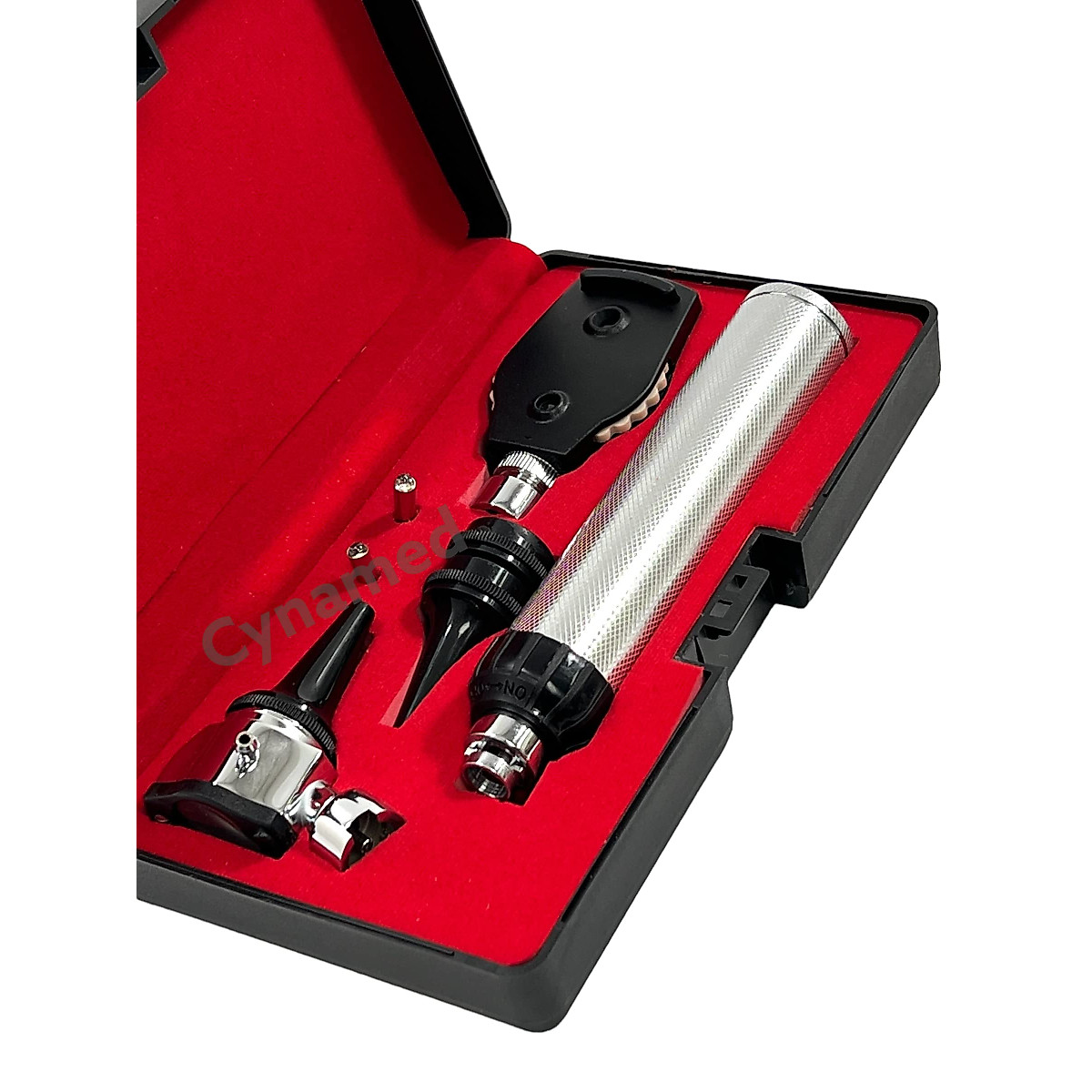 Student Home Use Excellent Otoscope Kit Set Led Otoscope 3.5v Black with Hard Case Plus Extra Replacement Bulb Plus Specula Cynamed