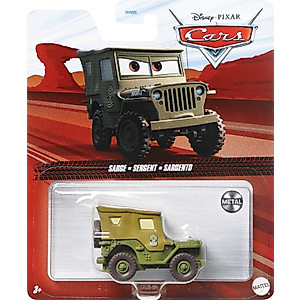 Disney Cars Toys Toys Sarge, Miniature, Collectible Racecar Automobile Toys Based on Cars Toys Movies, for Kids Age 3 and Older, Multicolor