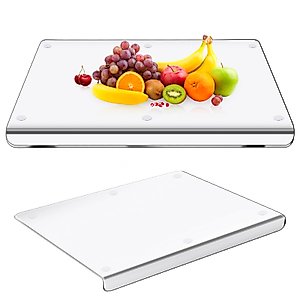 Acrylic Cutting Board for Kitchen Countertop, Upgraded Thickened Cutting Board with Edge for Protecting Home or Restaurant Countertops (17x13inx0.15in)