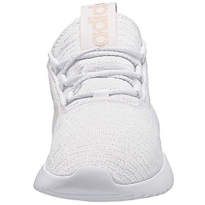 adidas Women's Kaptir Running Shoe, White/Pink/Light Orange, 10