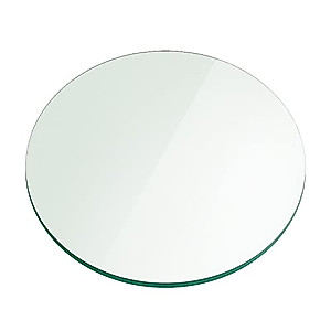 Fab Glass and Mirror 42" Inch Round 1/4 Inch Thick Flat Polished Tempered Glass Table Top, 42 Inch, Clear