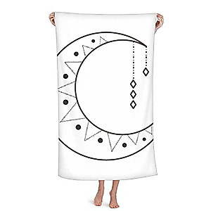 Moon Star Symbol Totem Shape Throw Blanket Soft Warm Flannel