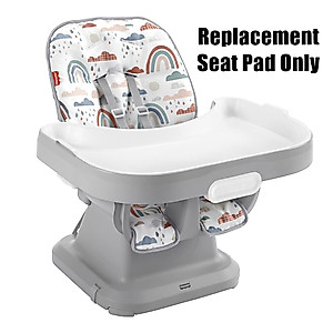 Replacement Part for Fisher-Price Highchair - GPN11 ~ Space-Saver High-Chair Booster Seat ~ Rainbow Showers ~ Replacement Seat Pad