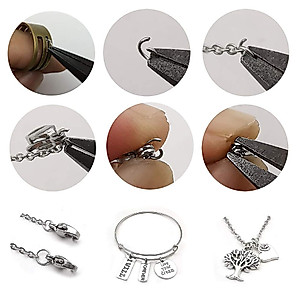 300pcs Mix 8mm 9mm 10mm Stainless Steel Thick Strong Rings Jump Rings Connector Rings for Jewelry Making Necklaces Bracelet Earrings Keychain DIY Craft (M536)