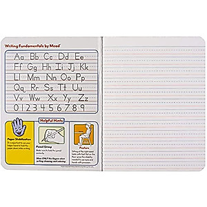 Mead Primary Composition Notebook K-2, 12 Pack Primary Ruled Composition Book, Color May Vary, Grades K-2 Writing Dotted Lined Notebook, 100 Sheets (200 Pages) 489902ELG