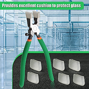 LEONTOOL 8Pcs Replacement Rubber Tips For Glass Breaking Pliers Flat Jaws Tips Key Fob Hardware 1 Inch Key Fob Pliers Attach Rubber Tips Stained Glass Supplies for Hardware Install Labor Day Gifts