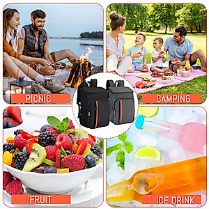 2 Pcs Cooler Backpack Insulated Leak Proof Hold 24 Can, Backpack Cooler Waterproof Lightweight Cooler Bag Keep Warm or Cool for 16 Hours Backpack Travel Camping Lunch for Men Women(black, Gray)