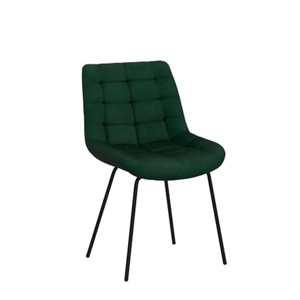 NicBex Velvet Dining Chairs, Upholstered Reception Chairs, Tufted Accent Chair with Metal Legs for Home Kitchen, Living Room, Set of 2, Green