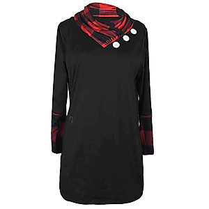 Women's Pullover Hoodie Funnel Neck Long Sleeve Hooded Sweatshirt Colorblock Patchwork Drawstring Top Blouse