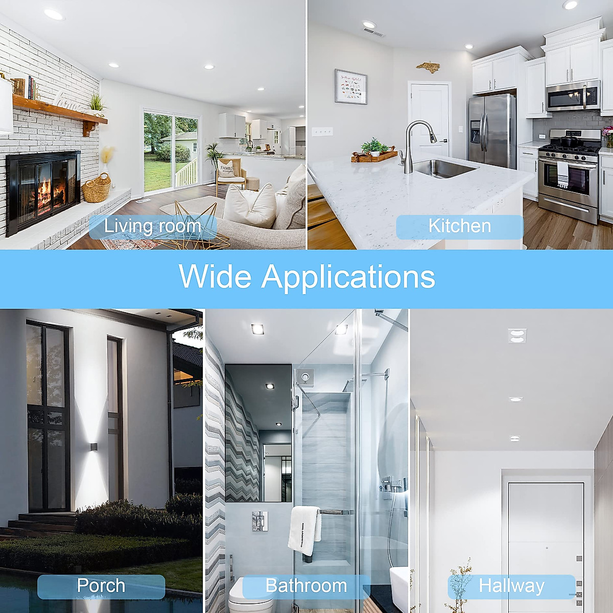 winshine GU10 LED Bulb, 50W Halogen Equivalent, 5000K Daylight, GU10 Light Bulbs Halogen Replacement for Track Lighting, MR16 Shape 2 Prong Base, 120°Beam Angle 550LM 120V CRI85+ Non-Dimmable 6 Pack