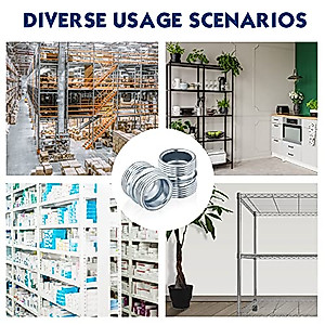 8 Pack 1 Inch/ 25.4 mm Diameter Connectors for Coarse Thread 0.047 Inch/ 1.2 mm Thick Wire Shelving Parts Double Head Threaded Pole Replacement Storage Shelves Part Metal Rack