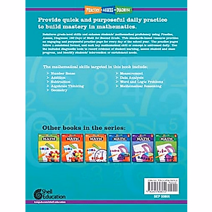 Shell Education 180 Days of Math for Second Grade (180 Days of Practice)