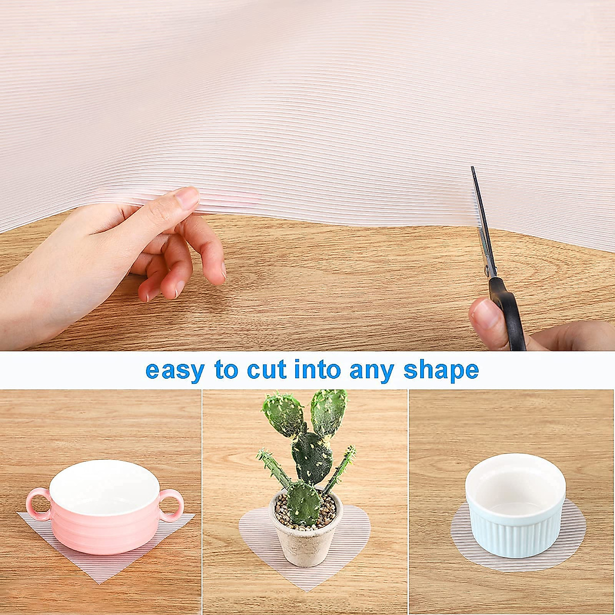 Shelf Liner 17.5 Inches x 20 FT, Non Adhesive Cabinet Liner, Double Sided Non-Slip Drawer Liner，Cupboard Liner，Washable Refrigerator Mats for Pantry Cabinet, Kitchen Drawer, Bathroom Shelves,Shoe Rack